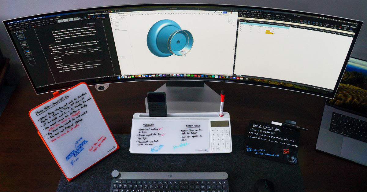 Desktop Whiteboard – Modern Office Accessory and Desktop Organizer ...